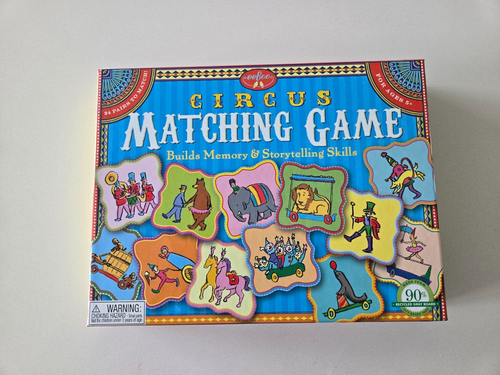 Eeboo Circus Memory And Matching Game Preschool Complete 2011 Rare ...