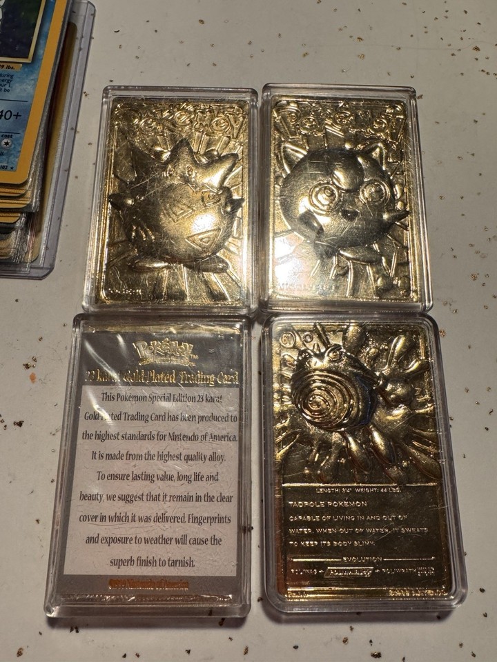 1999 Gold Bar Card Limited Edition Burger King Gold Plated Pokémon Lot ...
