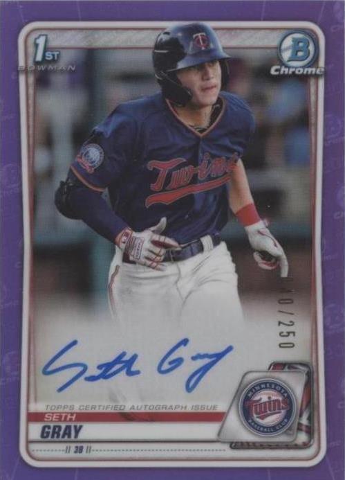 2020 Bowman Chrome - Prospect Autographs Seth Gray #CPA-SG Purple ...