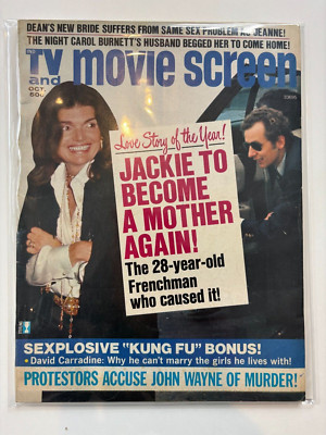 TV & Movie Screen Magazine October 1973 Jackie Kennedy & John Wayne | eBay