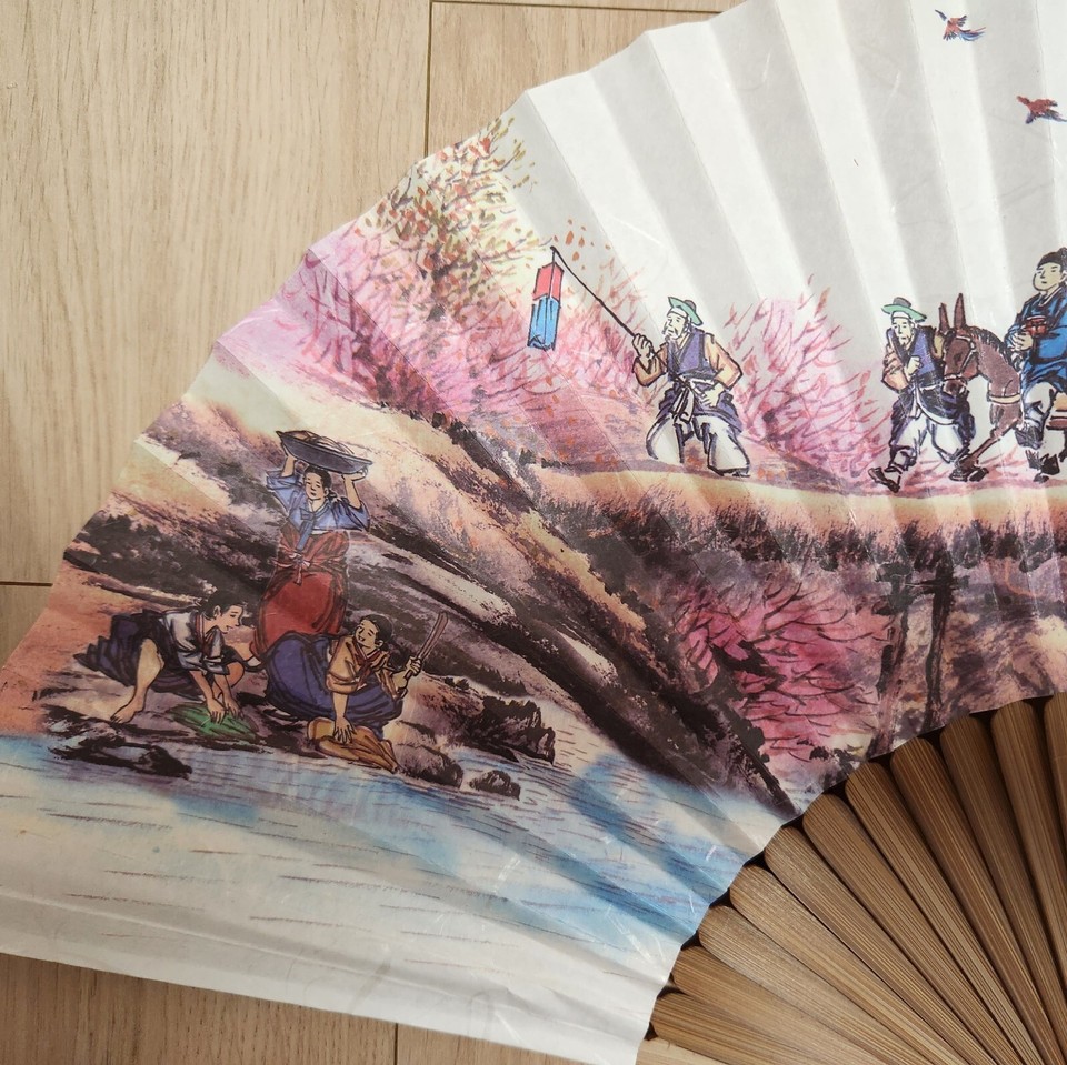 [ *Korean Traditional Crafts] Folding Hand Fan Korean Traditional ...