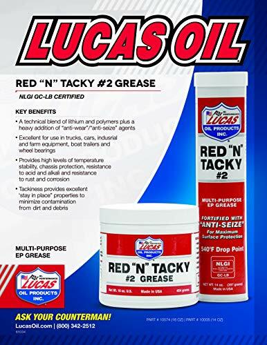Lucas Oil 10005 Red 'N' Tacky Grease - 14 Oz. 656166541668 | eBay