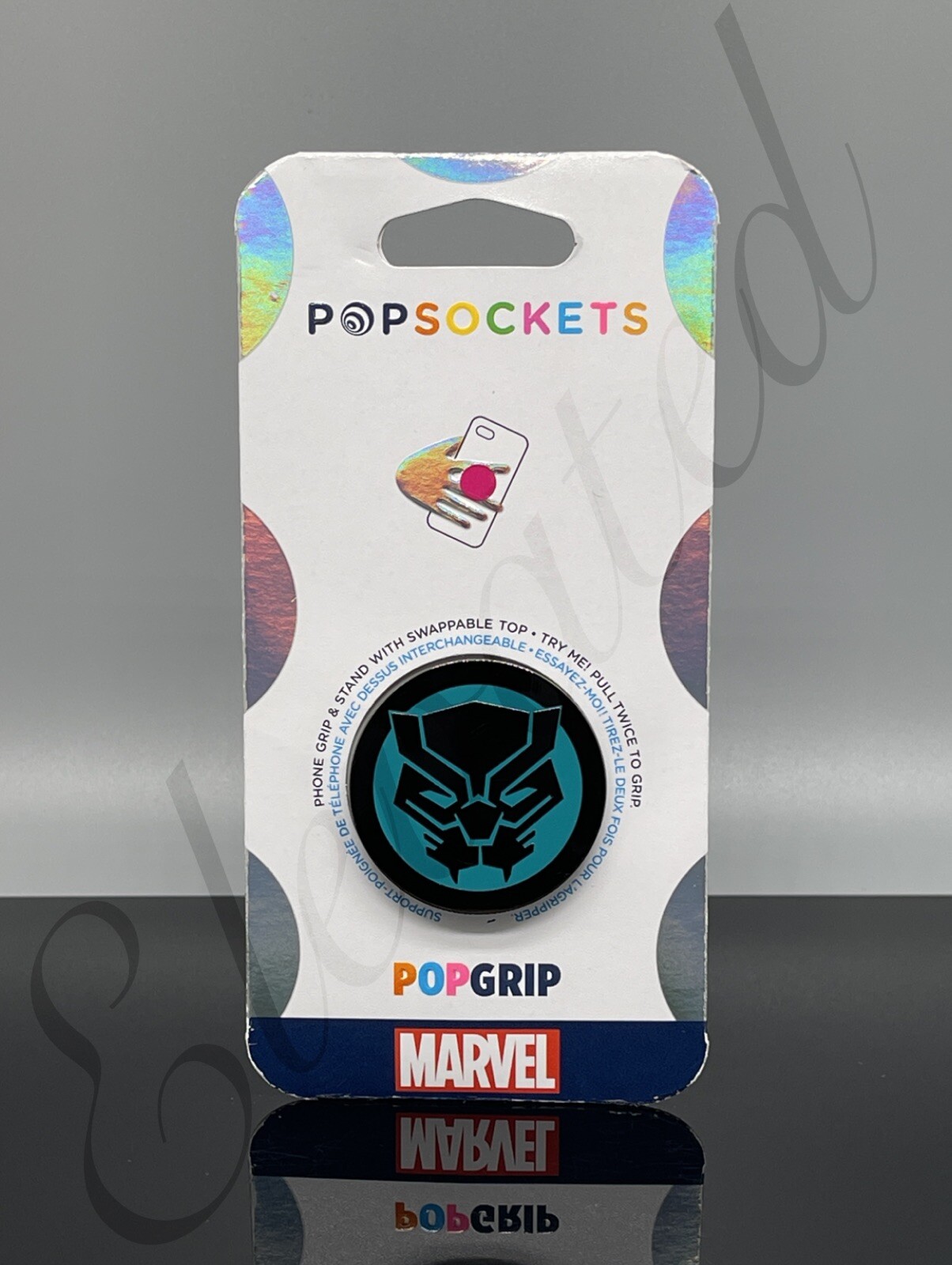 PopSockets Marvel Avengers Metal Enamel Black Panther Pop Socket ...