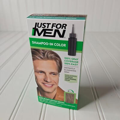 Just For Men Shampoo-in Color H-15 Dark Blond/Lightest Brown Hair Color ...