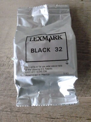 Genuine Lexmark 32 Ink Cartridge - Black New in package/sealed. | eBay