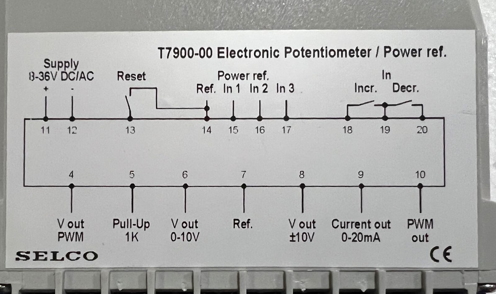 Selco T7900 Electronic Potentiometer 36-0001-01058 | eBay