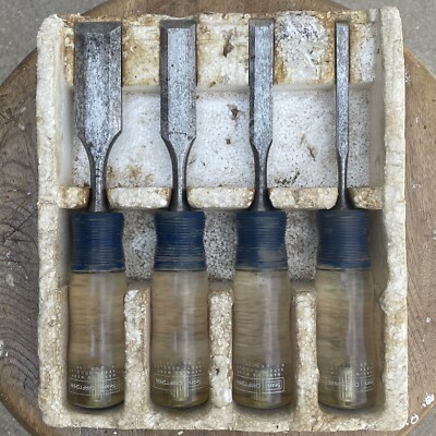Vintage~ Craftsman USA ~ 4-Piece~ Wood Chisel Set 1/4" - 1" Nice ...