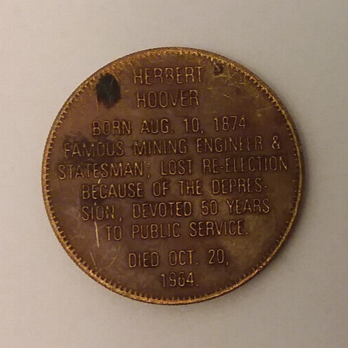 Herbert Hoover 31st President Coin Medal Token 26mm | eBay