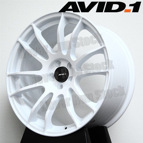 AVID.1 AV-20 18x9.5 5x114.3 +22 OFFSET MATTE WHITE 12 SPOKES SPORT 4 ...