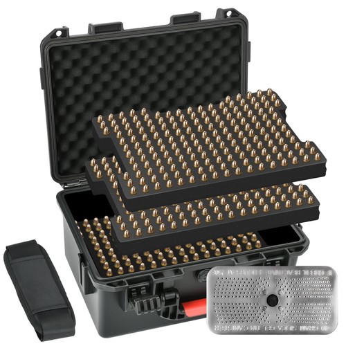 9mm Ammo Storage Box with Included Silica Gel Canister - Travel Safe ...