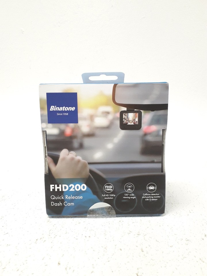 Binatone FHD200 Full HD Quick Release Dash Cam with Accessories Bundle ...