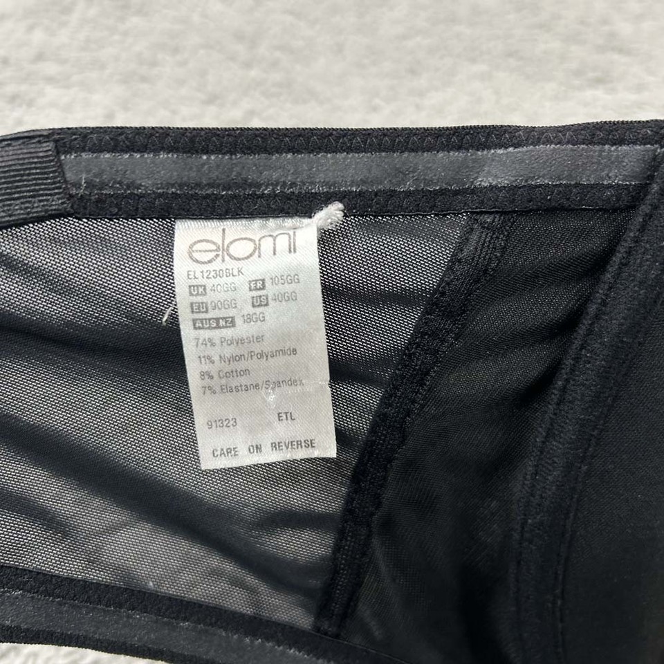 Elomi Bra 40GG T-Shirt Bra EL1230BLK Molded Underwire Strapless Bra | eBay
