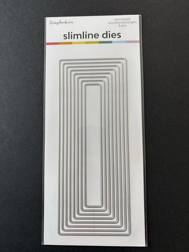 Scrapbook.com Slimline Rounded Rectangles Die Set of 8 Metal Cutting Dies Thin | eBay