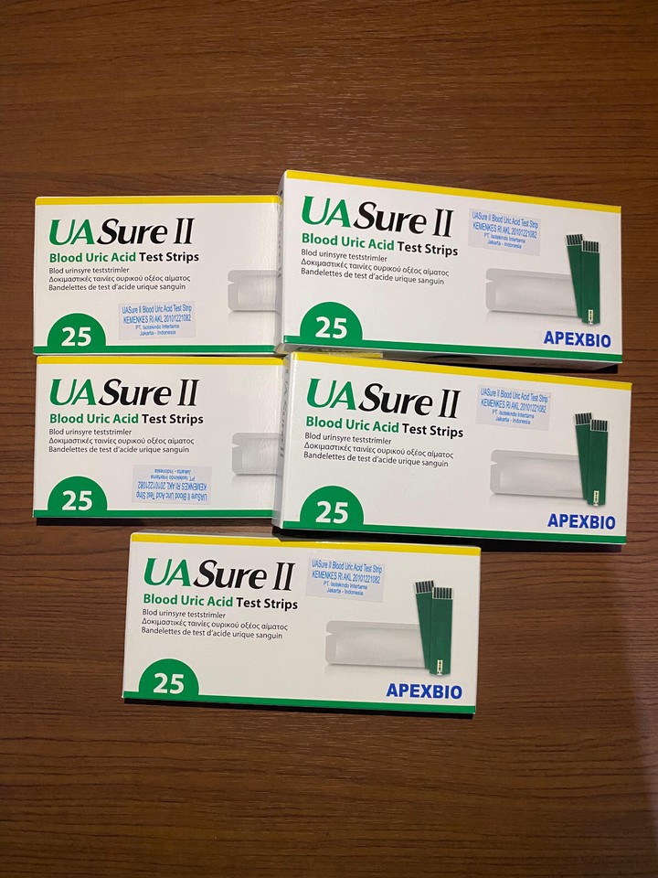 UASure II Uric Acid Meter Test Kit Meter Tool & 25 - 125 Test Strips ...