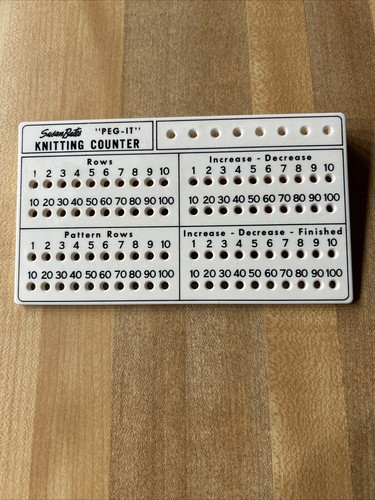 Vintage Susan Bates Peg-It Knitting Counter White Pegs Are Missing | eBay