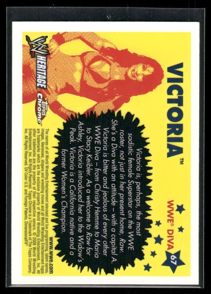 2006 Topps Chrome WWE Heritage - Divas #67 Victoria | eBay