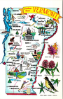 Greetings From Vermont Vt. Map View Green Mountain State Vintage ...