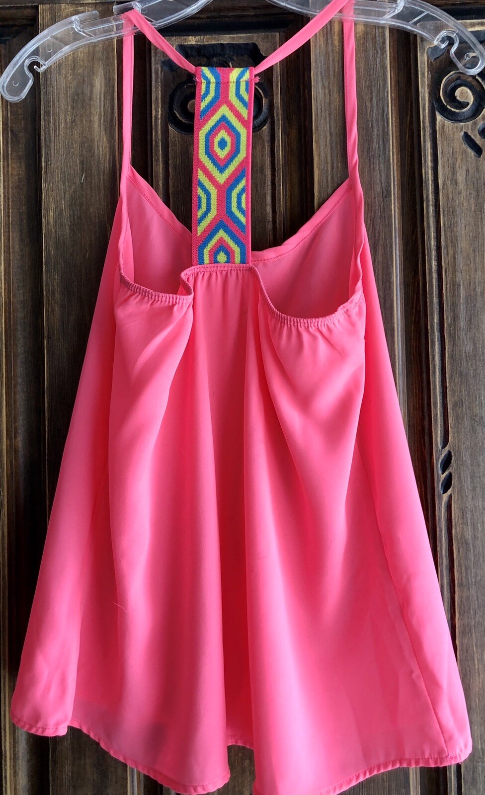 Hot Pink Spaghetti Strap Racerback Top Juniors M | eBay