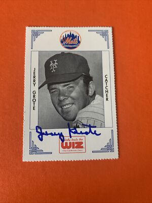 JERRY GROTE AUTOGRAPHED SIGNED 1991 NEW YORK METS WIZ SGA BASEBALL CARD ...