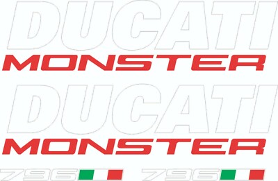 STAR SAM® KIT ADHESIVOS DUCATI MONSTER 798 ROJO PEGATINAS MOTOS ...