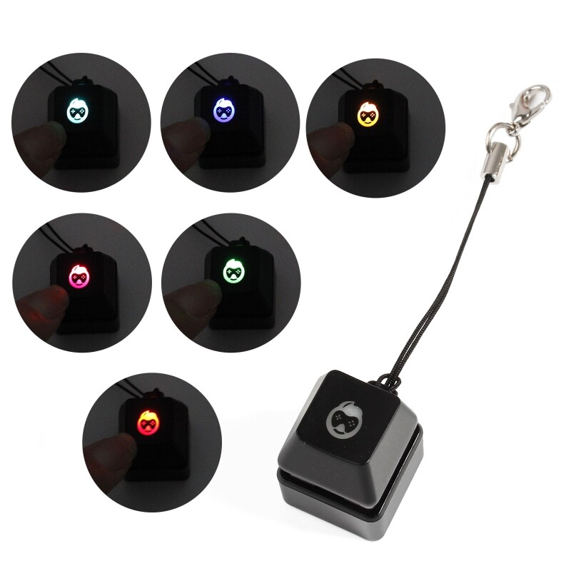 1PC LED Mechanical Keyboard Switch Keychain Light Up Backlit Switches ...