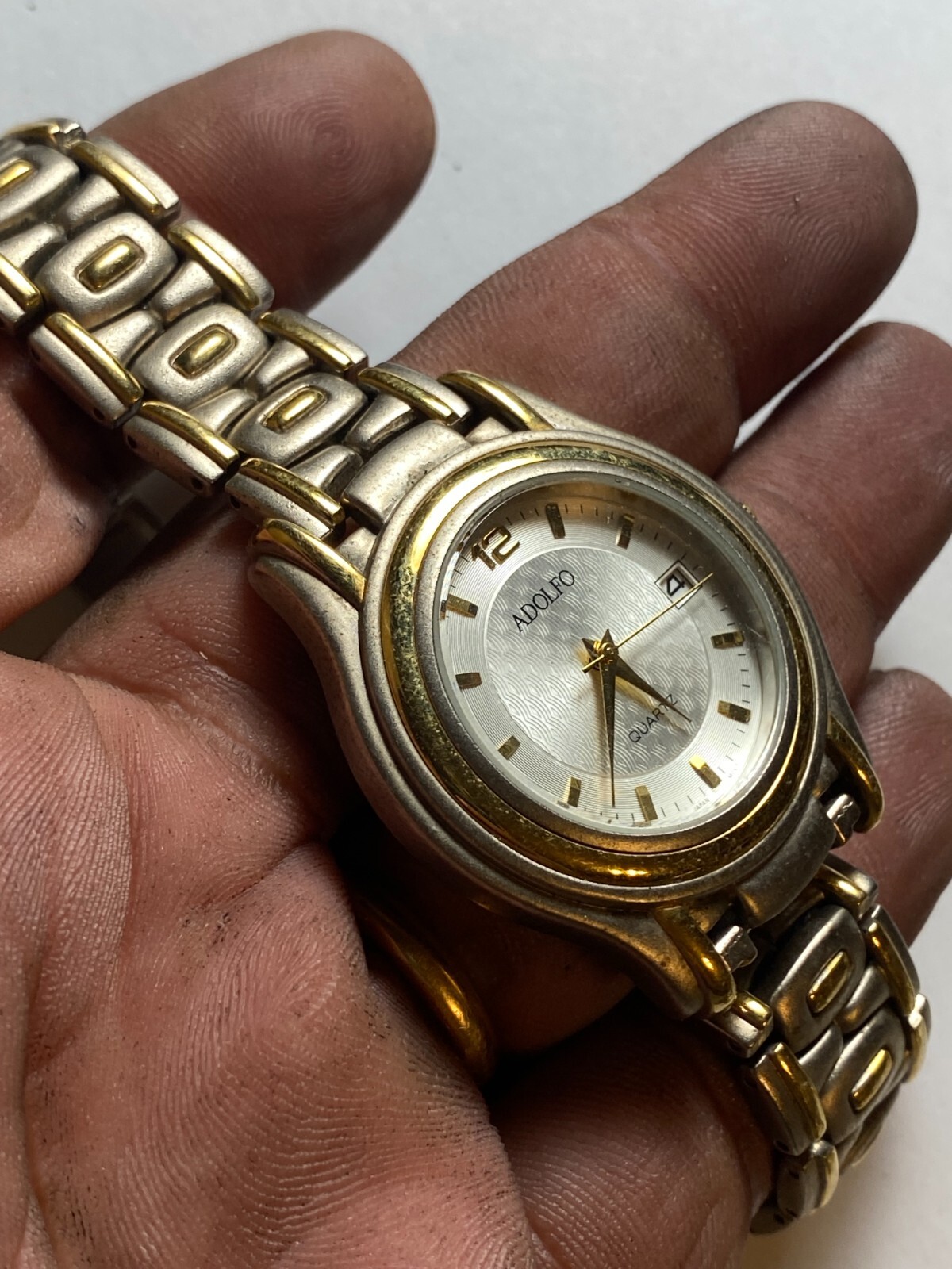 Men's Dual Tone Adolfo Analog Watch With Date Feature | eBay