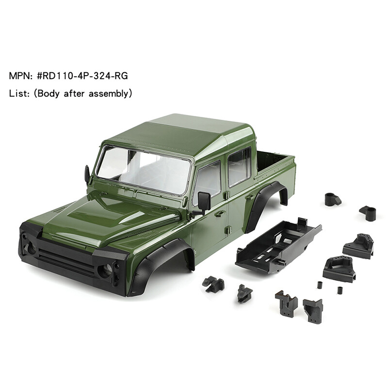313/324mm RD110 4 Doors Pickup Truck Body Shell For 1/10 RC Crawler ...
