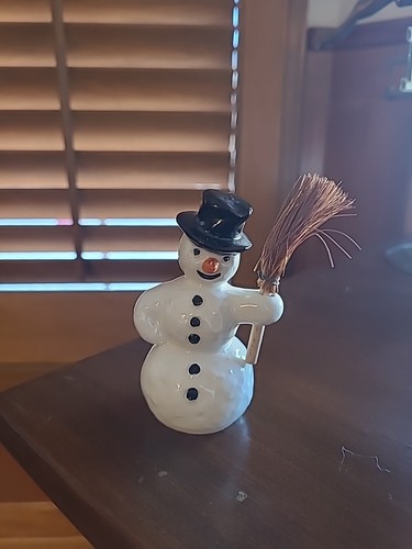 Goebel Hummel Snowman with Broom Numbered Antique Porcelain W. Germany ...