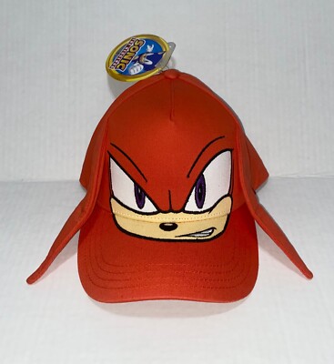 NWT - Sonic The Hedgehog - Sega - Knuckles Red Baseball Cap - Hat - 3D ...