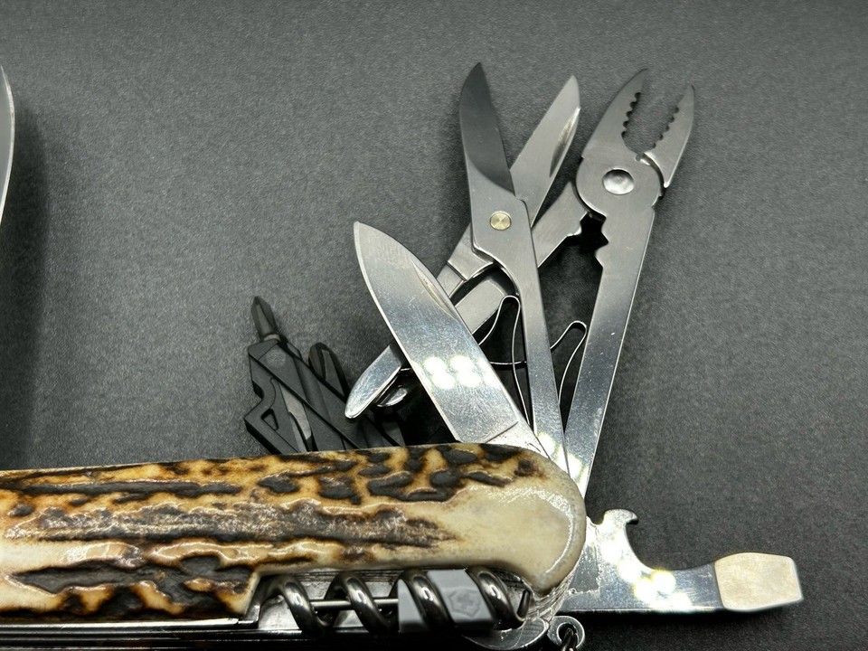 Custom Victorinox Cybertool 34 Swiss Army Knife 91mm Stag Scales | eBay