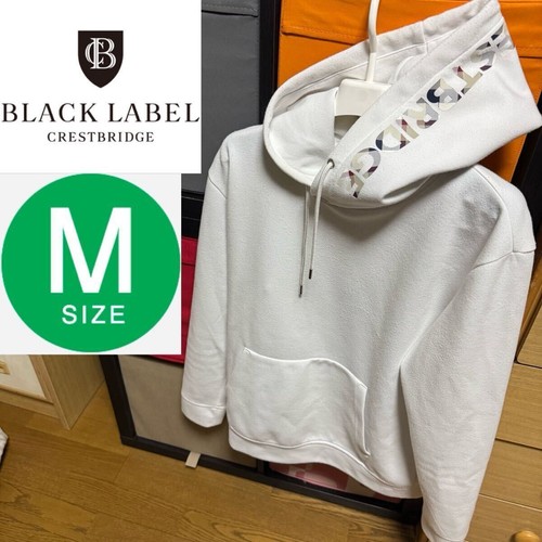 Black Label Crestbridge Men's Hoodie Pullover M White Anorak Logo Used ...