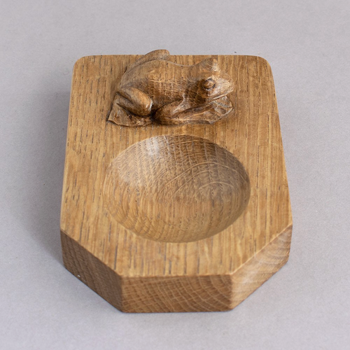 OAK Hand Carved FROG PIN TRAY Dish - Vintage Mouseman Interest - WOOD ...