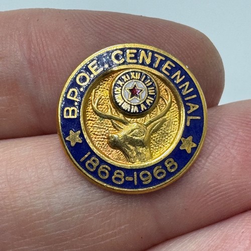 Rare B.P.O.E. Centennial 1868-1968 Tack Pin Lapel Elks Order BPOE Lodge ...