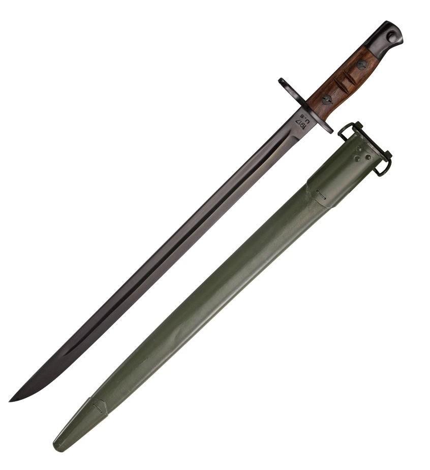 Enfield Combat Knife US M1917 carbon steel Bayonet blade and scabbard ...