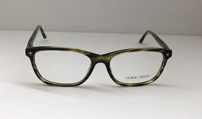 Giorgio Armani AR7021 5167 Green Havana Square Eyeglasses Frame 52-16 ...