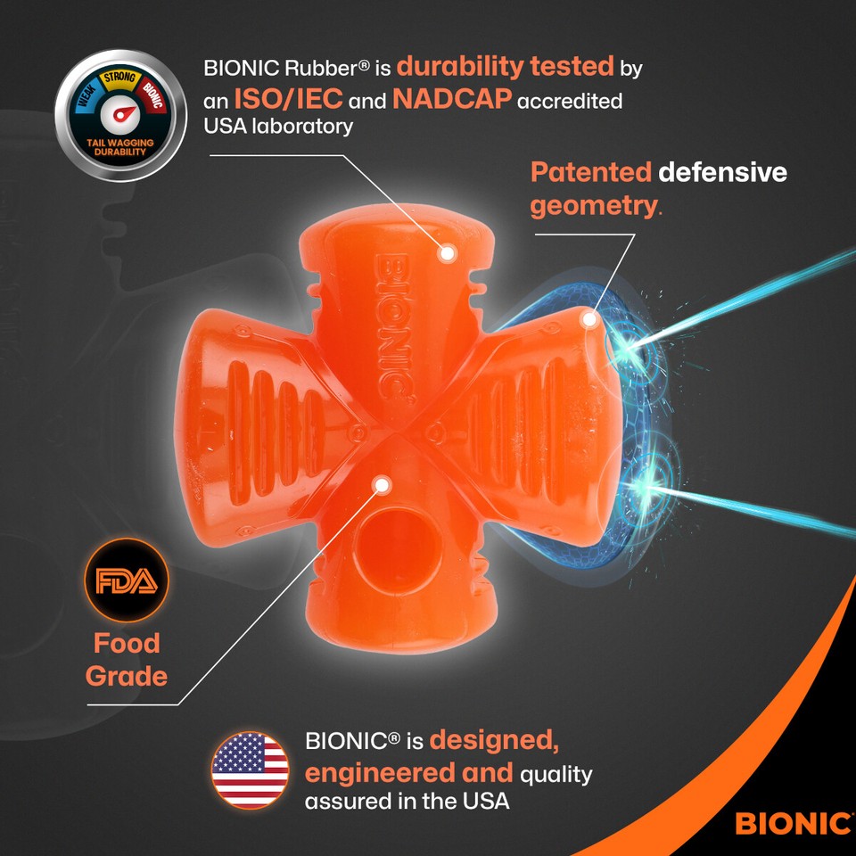 Rubber Dog Toys BIONIC Bone Stick Ball Frisbee Tough Stuffable Fillable w Treats | eBay