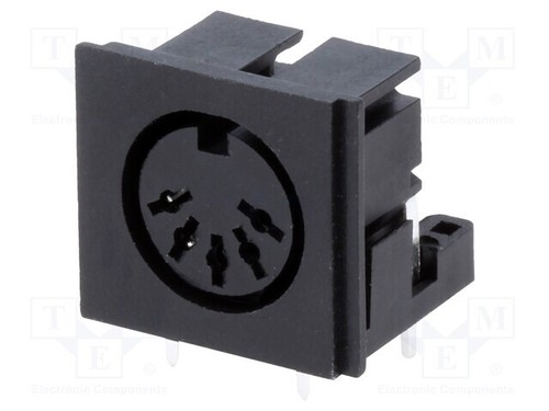 Buchse weiblich mit 90°-Winkel DIN System: 180° PIN: 5 THT D5 (FC680805 ...