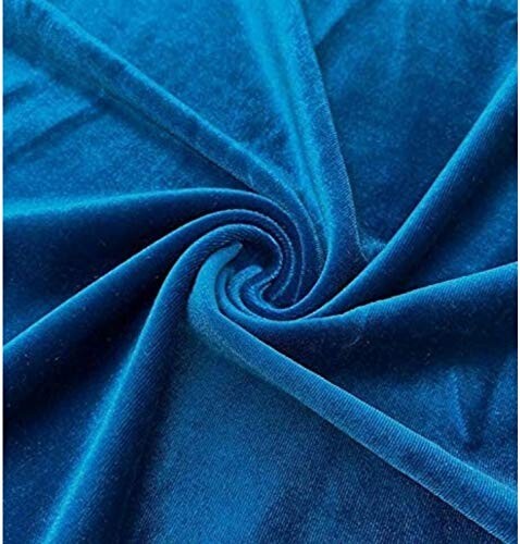 Blue Tunic Fabric Velvet Dressmaking Crafted Material Sewing 4Y Fabric ...