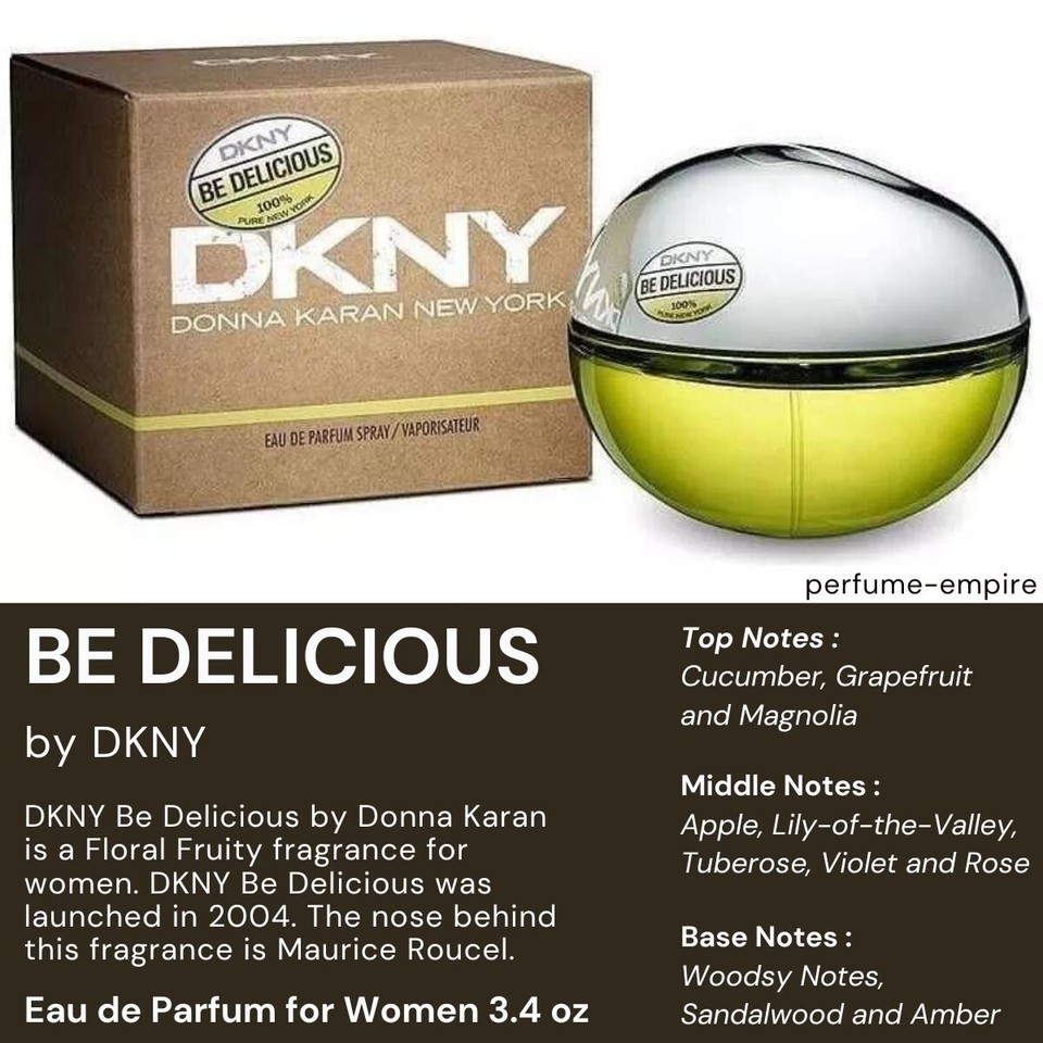 BE DELICIOUS DKNY women perfume edp 3.4 oz 3.3 NEW IN BOX 763511009824 ...