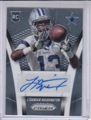 L'DAMIAN WASHINGTON 2014 Panini Prizm Rookie Autograph #ARLW RC Cowboys ...