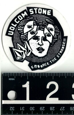 Volcom Stone Embrace Strange Sticker 2.75 in Round Skate Surf Snow ...