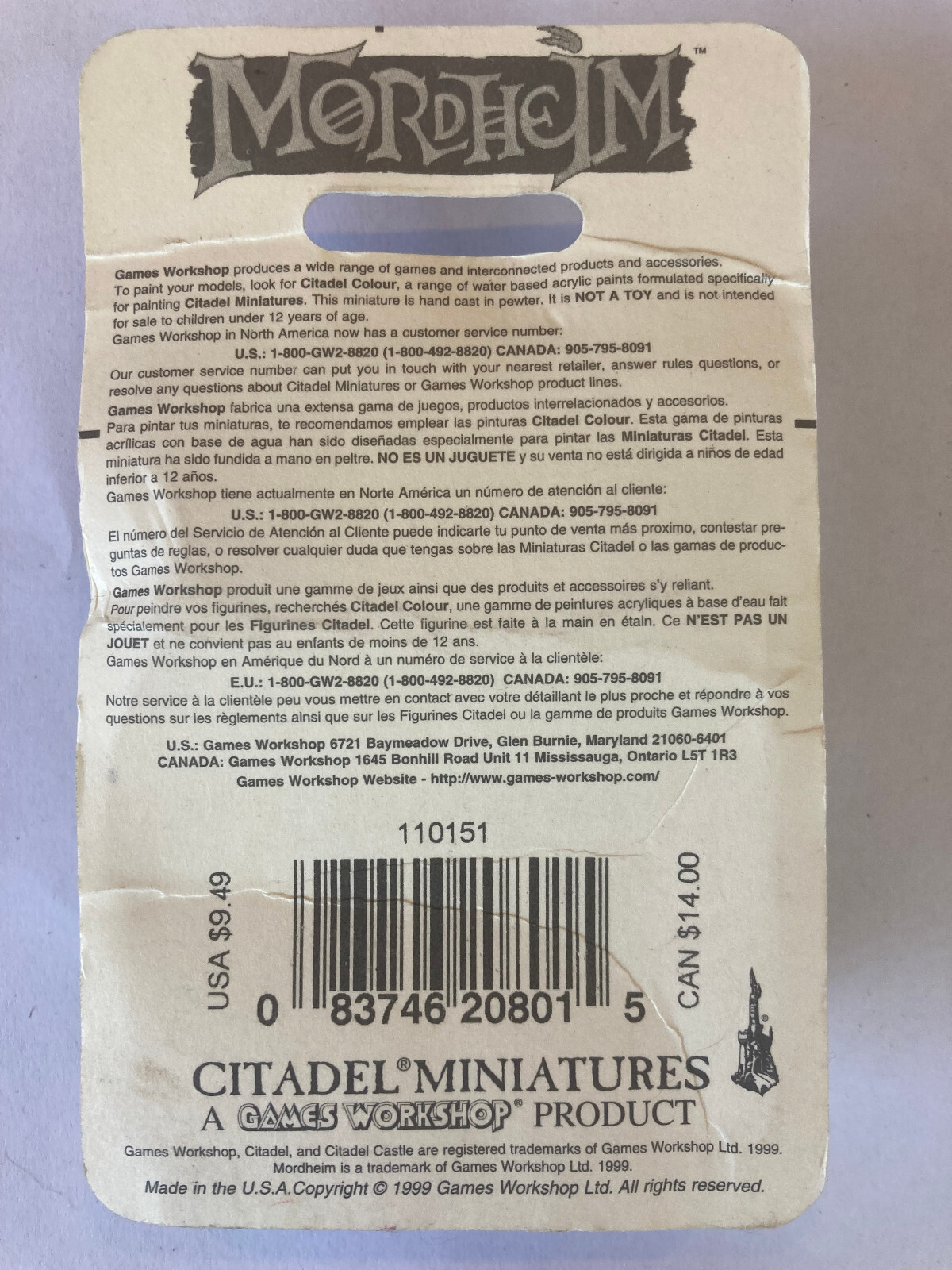 Warhammer Mordheim Skaven Veskit Clan Eshin, OOP sealed Blister Pack | eBay