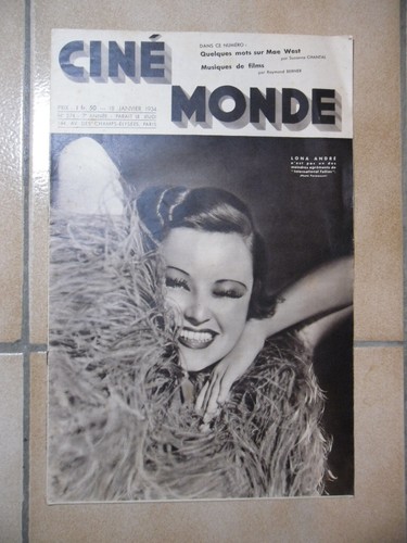 CINEMONDE N° 274 en 1934 Johnny WEISSMULLER Barbara STANWICK Gary ...