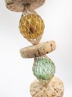 Midcentury TIKI Modern Japanese 6 Glass Round Fish Floats w Net Cork ...