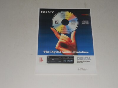 Sony CDP-101 CD Player Ad, 1982 Japan Ad, 1st CD Player ever! Audio ...