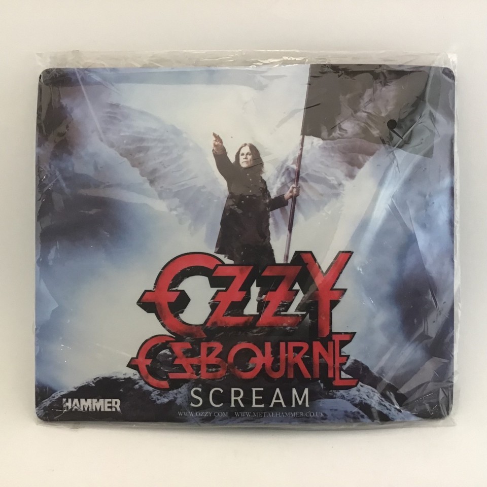 Ozzy Osbourne Scream Mouse Pad Prince Of Darkness Heavy Metal Black ...