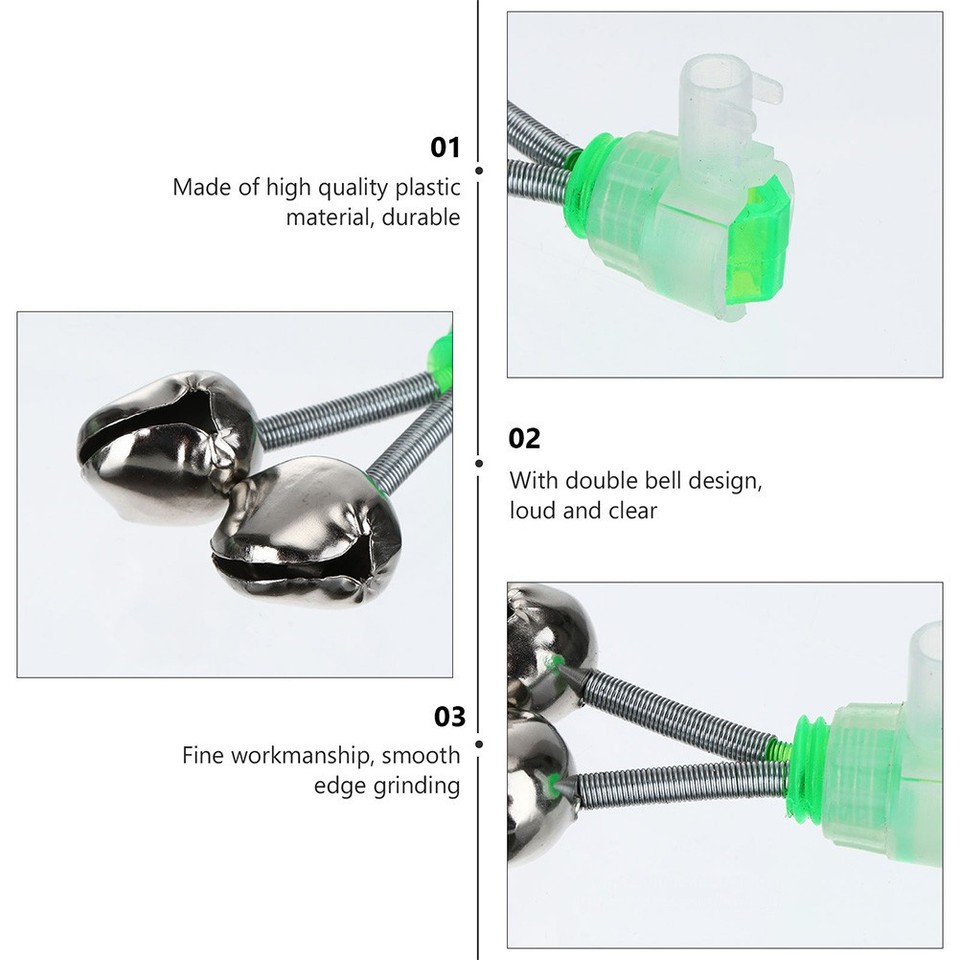10 Pcs Fish Rod Bell Fishing Bite Alert Indicator Bells Accessory ...