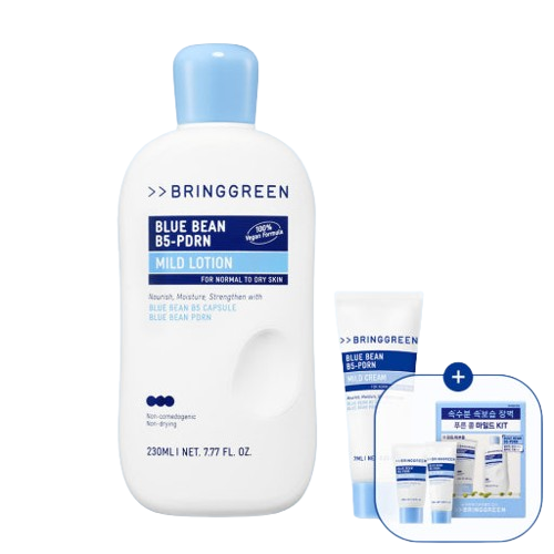 Bring Green Blue Bean B5-PDRN Mild Lotion 230ml (+Blue Bean Cream 7ml ...