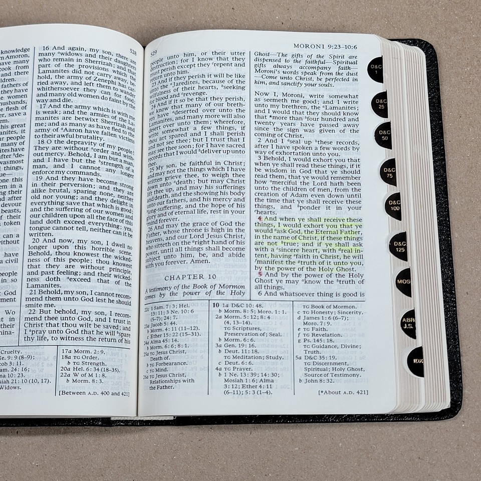 LDS Book Of Mormon Triple Combination And Holy Bible - Black Thumb ...