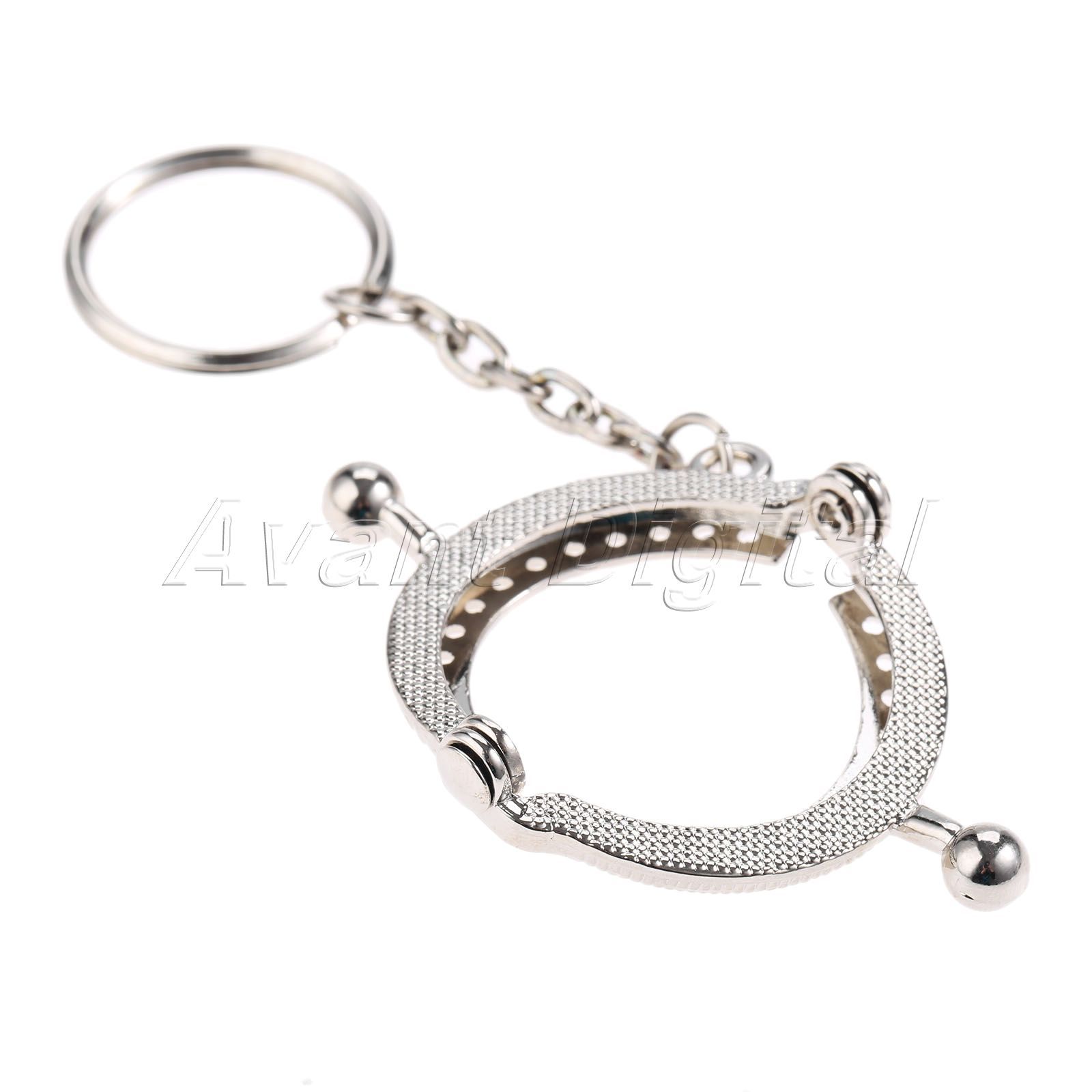 5Pcs Stylish Metal Frame Arch Purse Coin Bag Kiss Ball Clasp Key Chain ...
